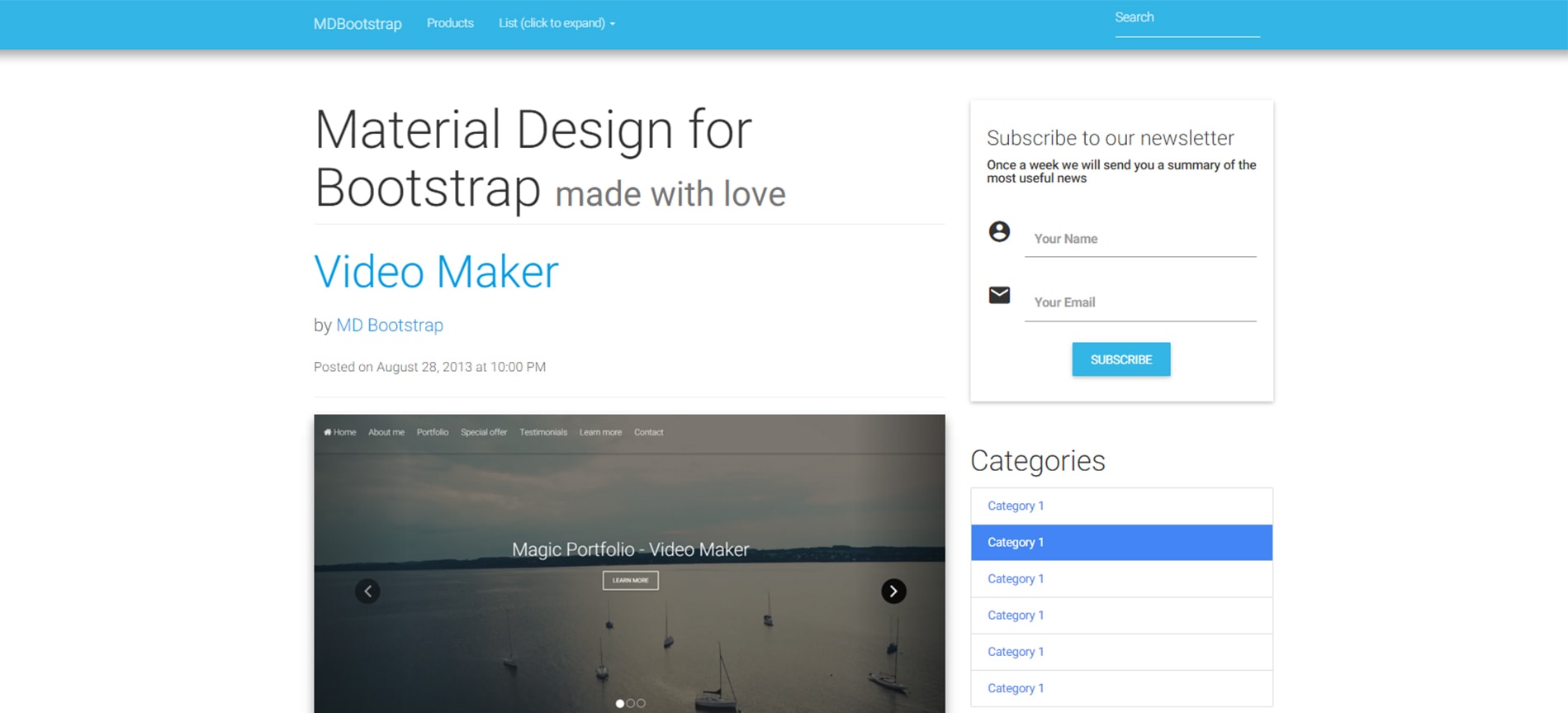 30+ Material Design HTML5 Templates (Free Download & Premium) - Super ...