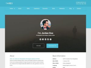 30+ Professional HTML & CSS Resume Templates for Free Download (and ...