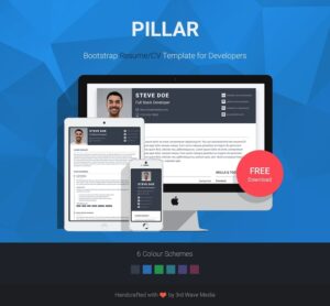 30+ Professional HTML & CSS Resume Templates for Free Download (and ...