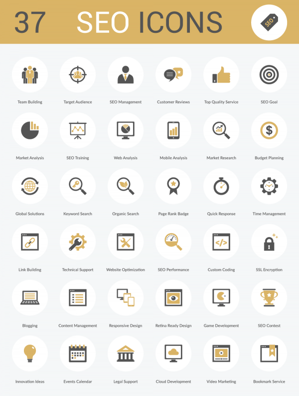 37 Free SEO Icons - AI, EPS, SVG & PNG - Super Dev Resources