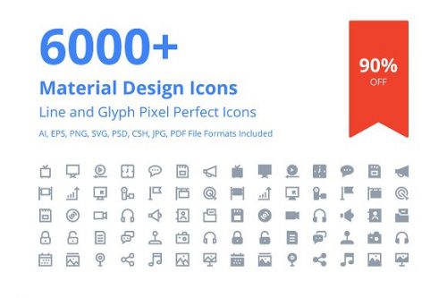 6 Free Material Design Icon Packs - Super Dev Resources