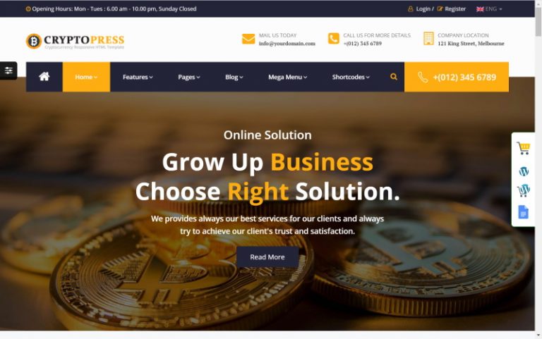20 Best Bitcoin & Cryptocurrency Website Templates & Themes - Super Dev ...