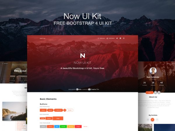Now UI Kit: A Free Bootstrap 4 HTML UI Kit - Super Dev Resources