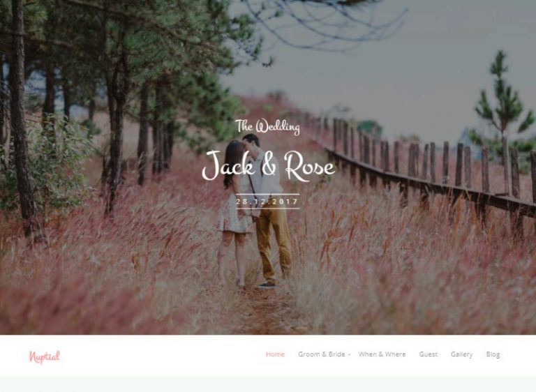 18 Beautiful Wedding Website HTML Templates (Free & Premium) - Super ...