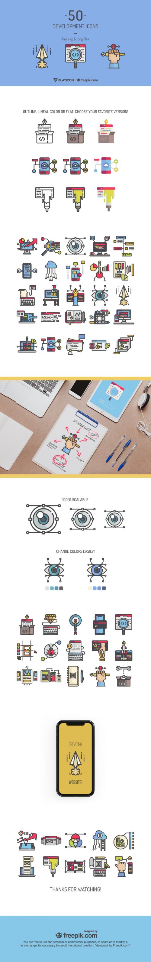 50 Free Development Related Icons - SVG & PNG - Super Dev Resources