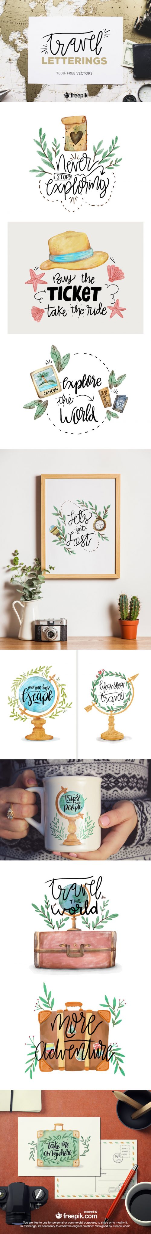 10 Free Travel Lettering Vectors for You to Take on the World - Super ...