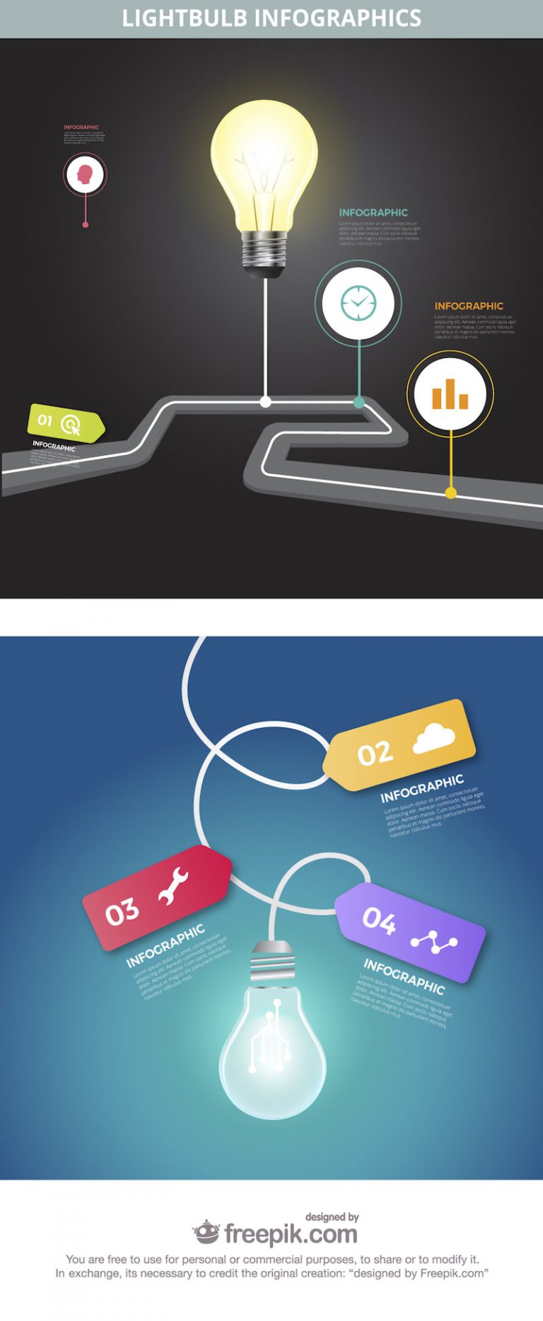 Free Colorful Infographic Elements - AI & EPS - Super Dev Resources