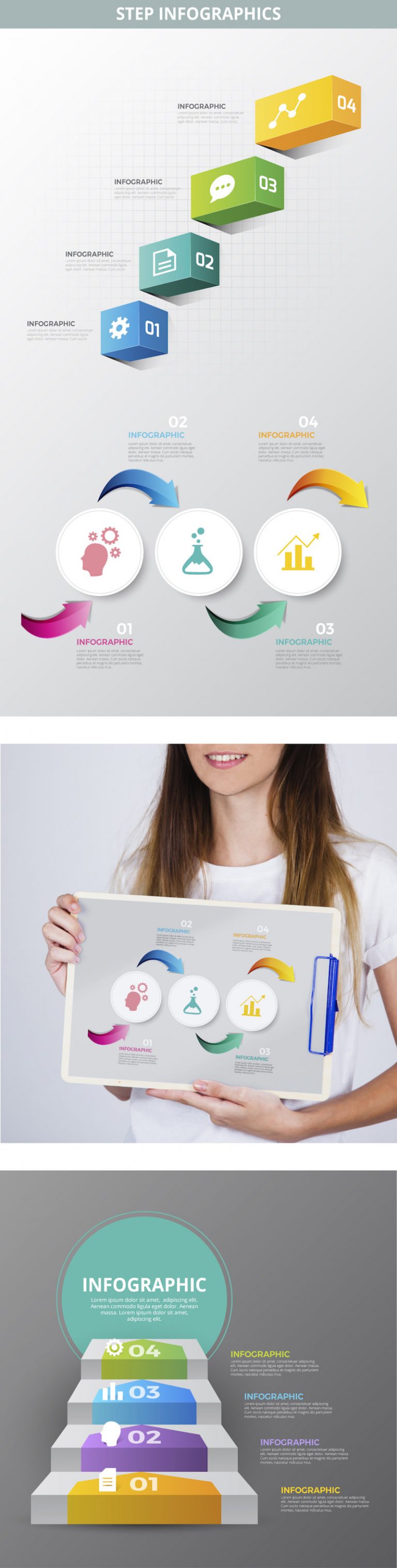 Free Colorful Infographic Elements - AI & EPS - Super Dev Resources