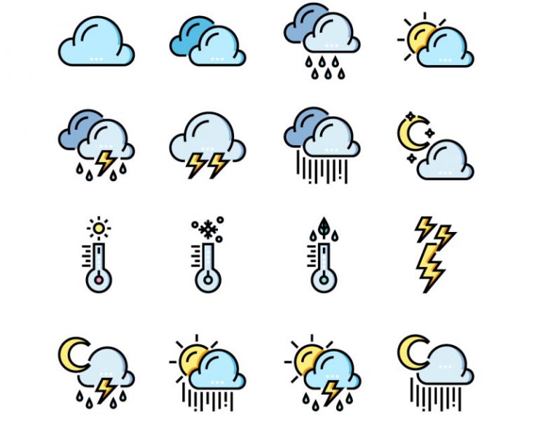 14 Free Weather Icon Sets for your Apps & Websites - Super Dev Resources