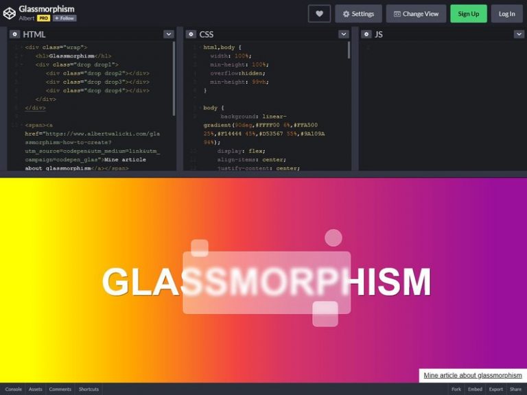 15 Glassmorphism Design Code Snippets and Working Examples - Super Dev ...
