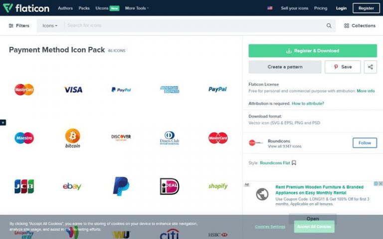 18 Free Payment Method Icon Sets - SVG, PNG, Sketch & PSD - Super Dev ...