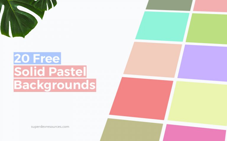 20 Free Solid Pastel Color Backgrounds - Super Dev Resources