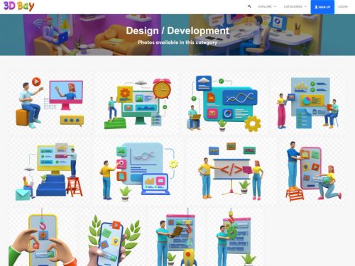 16 Free 3D Illustration Sets for Web and App Design - Super Dev Resources