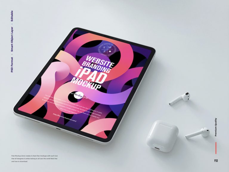 20 Free iPad Mockups - PSD, AI, Figma & Sketch - Super Dev Resources