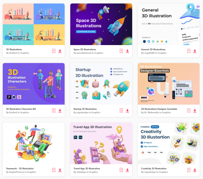 16 Free 3D Illustration Sets for Web and App Design - Super Dev Resources