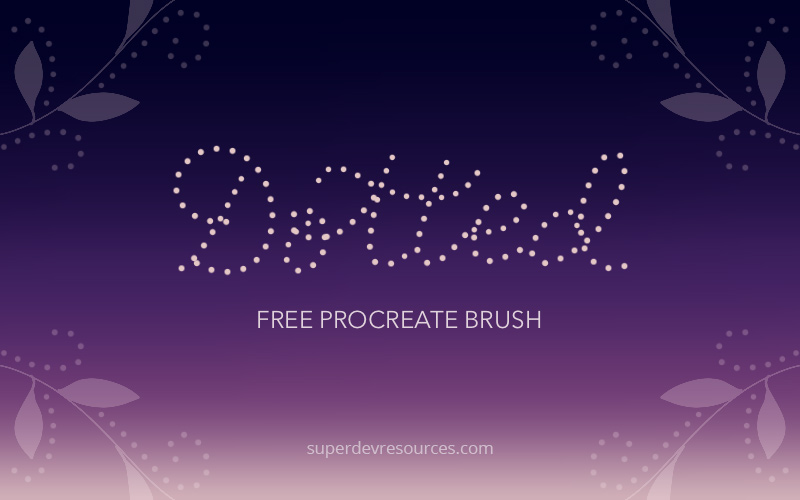 Free Dotted Brush For Procreate Lettering Illustration Super Dev