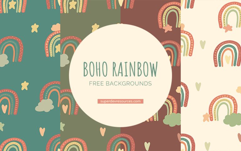 Free Boho Rainbow Backgrounds for Your Designs - Super Dev Resources