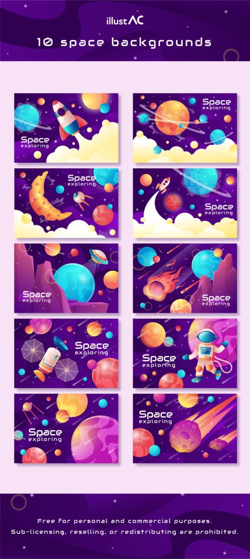 10 Free Outer Space Vector Backgrounds - AI & JPG - Super Dev Resources