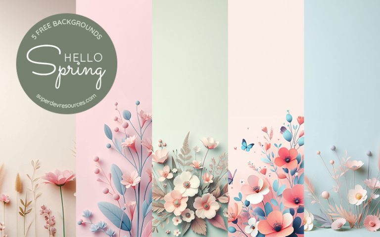 5 Free Spring Floral Backgrounds in Pastel Colors - Super Dev Resources
